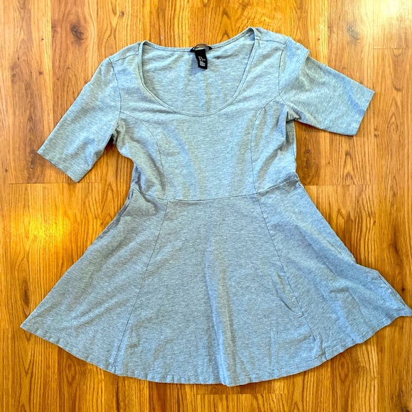 H&M | Dresses | Hm Basics Grey Skater Dress | Poshmark